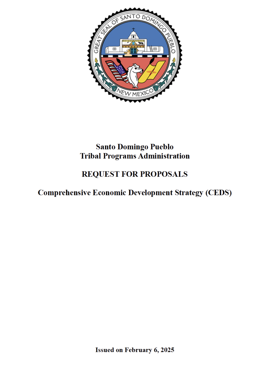 RFP- Comprehensive Economic Development Strategy (CEDS), Issued February 6, 2025 – Santo Domingo ...